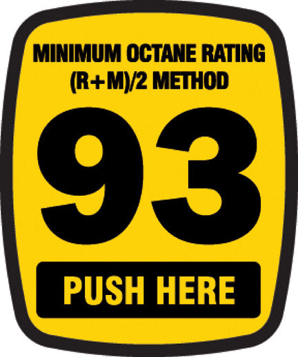 Octane Rating Decals - Performance Ink