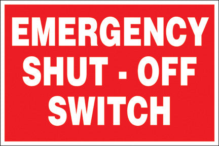 Emergency Shutoff Signage - Performance Ink